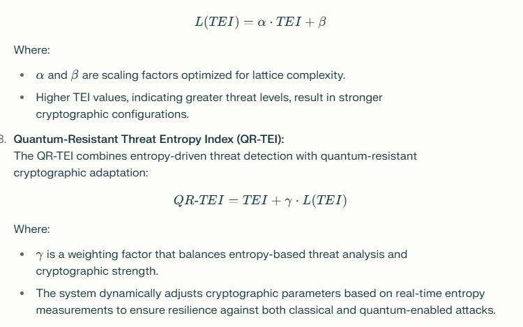 Quantum-Resistant Threat Entropy Index with AI Lattice Cryptography