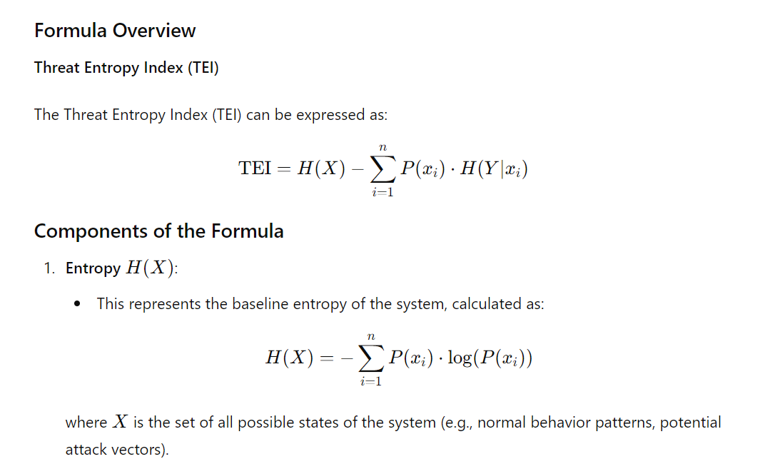 Artificial Intelligence Driven Entropy Model Aide